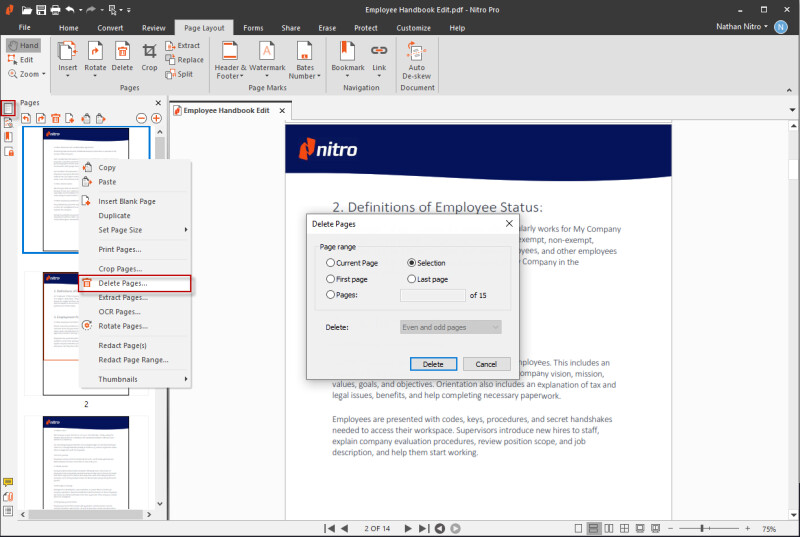 How to Delete Pages from a PDF File | Nitro