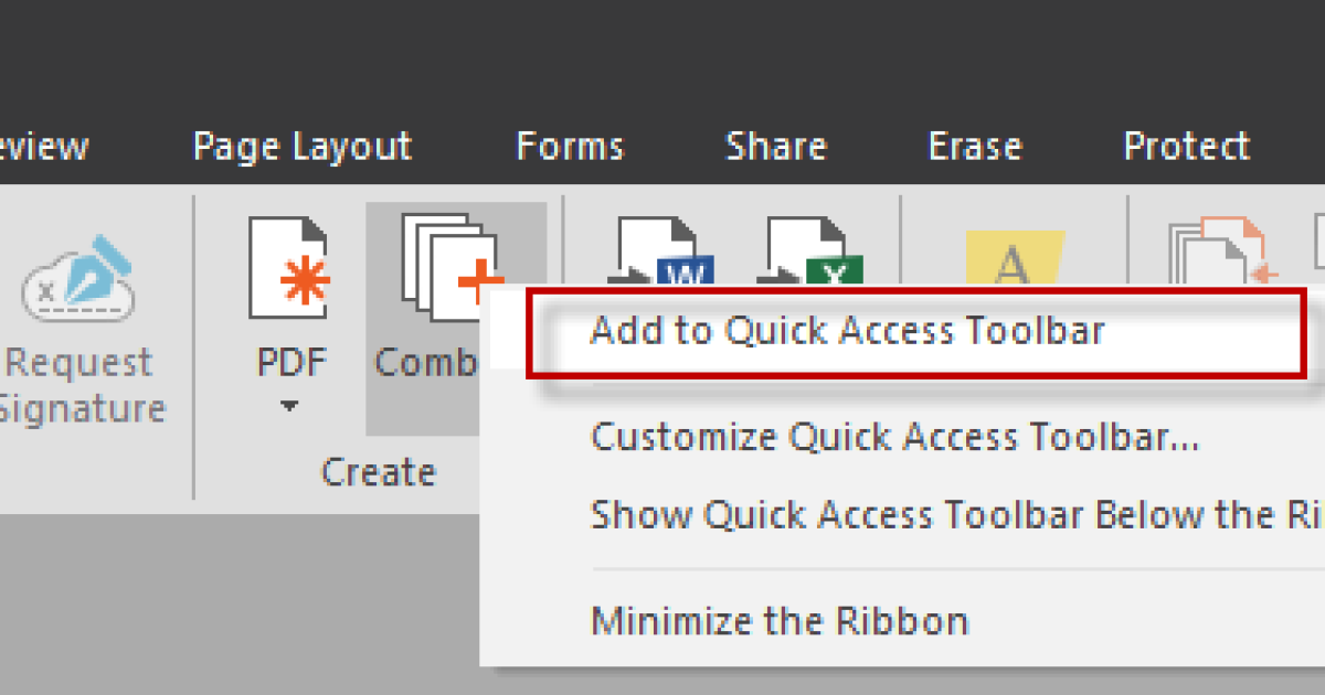 The Quick Access Toolbar | Nitro
