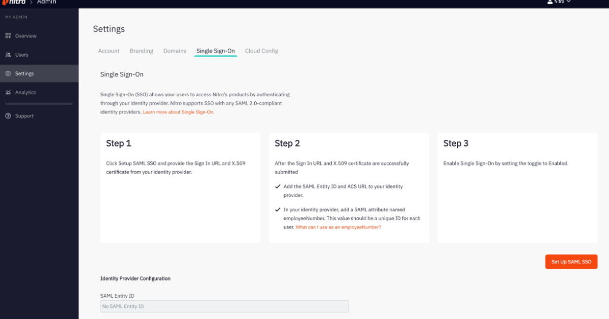 Single Sign-On Overview| Nitro Admin