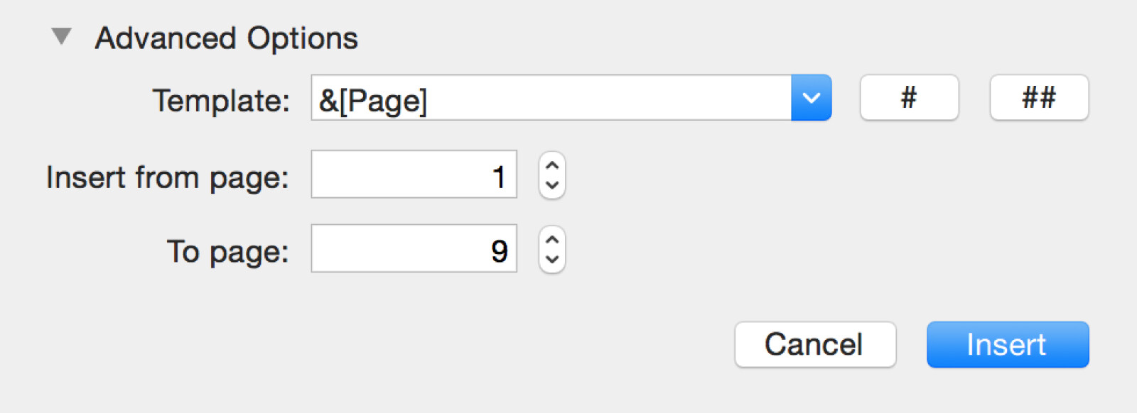 Headers, Footers, and Page Numbers
