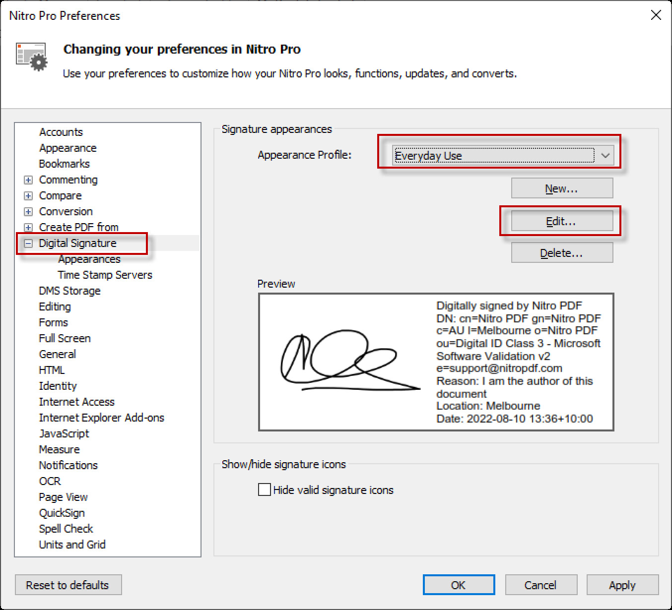 How To Customize Signature Appearance Nitro