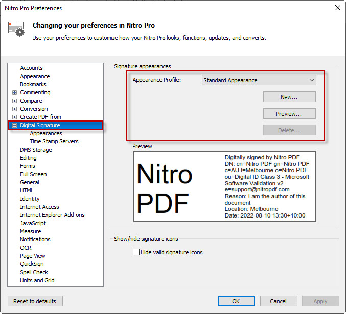 How to Customize Signature Appearance | Nitro